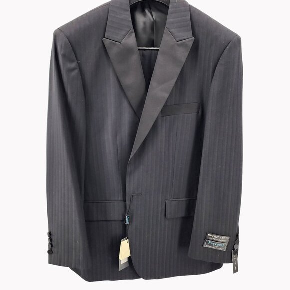 Ferrecci | Suits & Blazers | Ferrecci Mens 42s Black Pinstripe 2 Pc ...